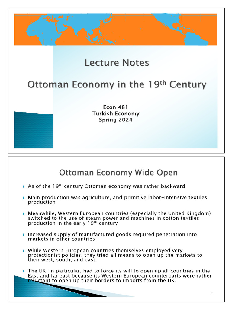 Econ481L2 OttomanEmpire19thCentury | PDF | Trade | Debt