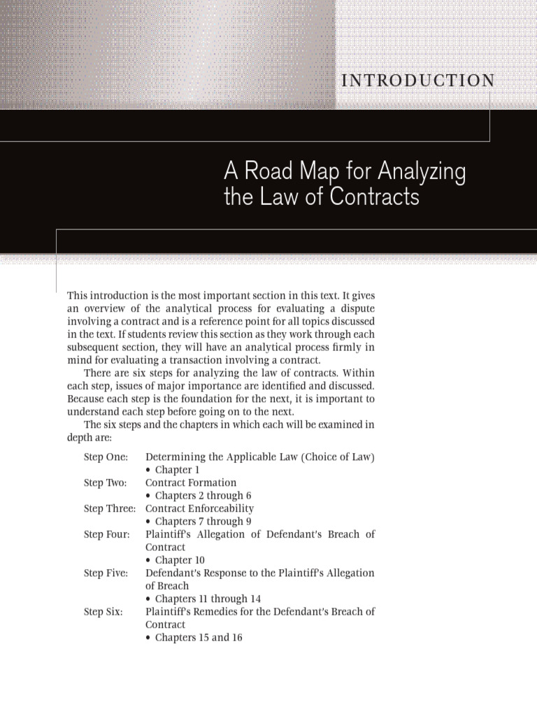 A Road Map for Analyzing contract | PDF | Damages | Legal Remedy
