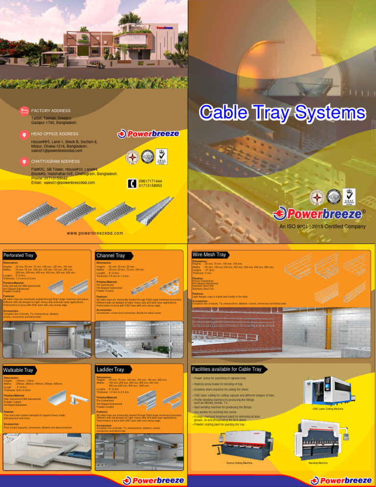 Cable Tray Catalouge | PDF | Sheet Metal | Metals