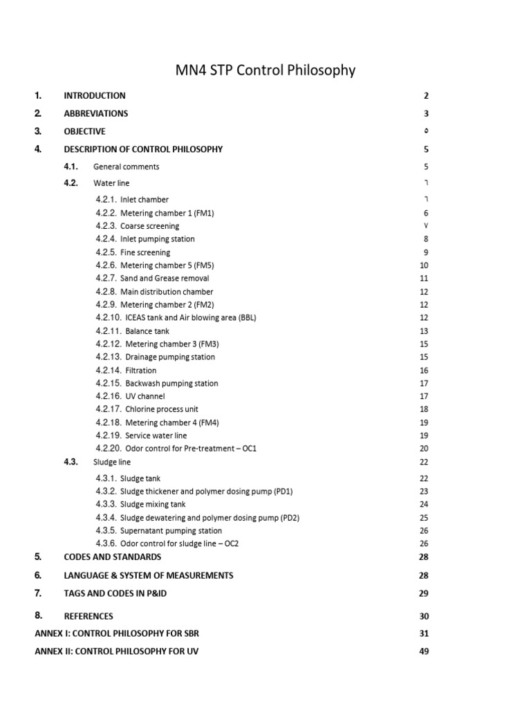 MN4 Control Philosophy 15-04-2024 | PDF | Flow Measurement | Pump