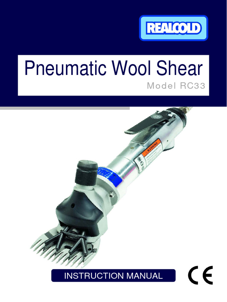 Pneumatic Wool Shear: Model RC33 | PDF | Valve | Bearing (Mechanical)