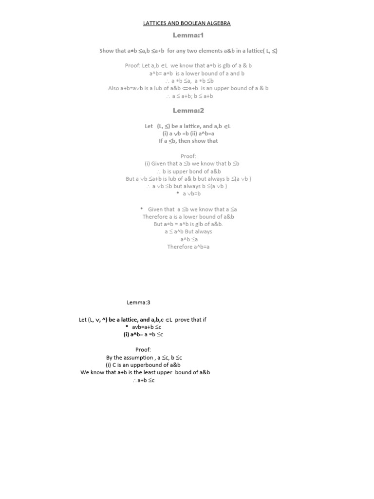 lattices-and-boolean-algebra-PPT 2 | PDF | Mathematical Proof ...