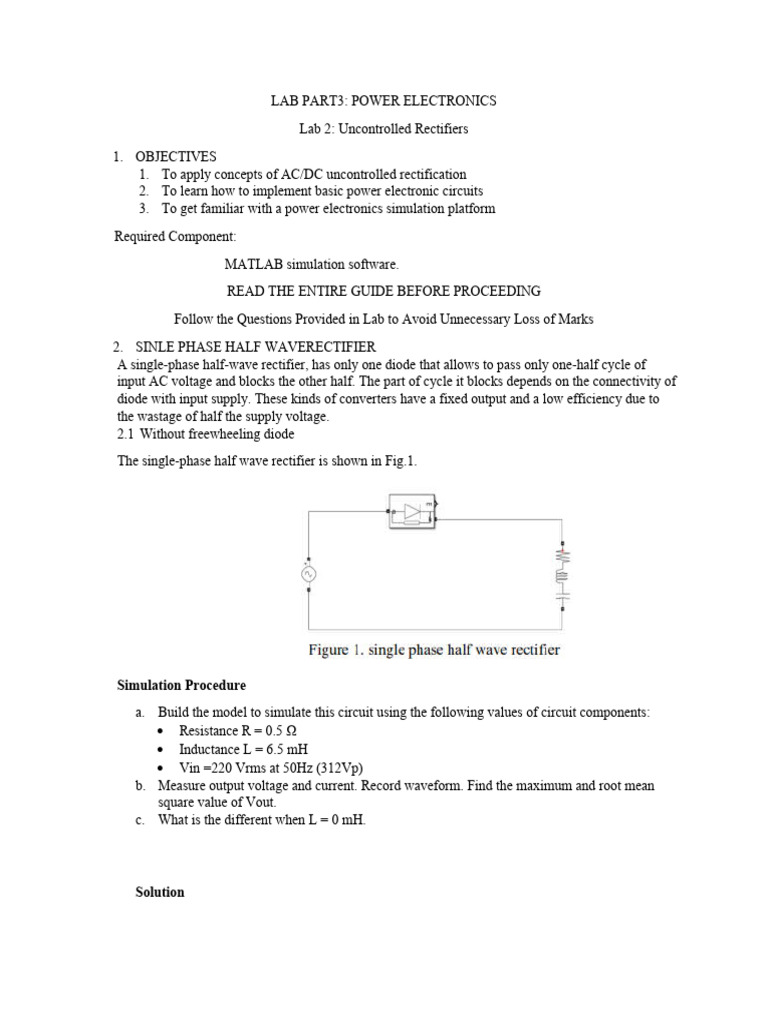 Lab Part3 | PDF | Rectifier | Power Electronics