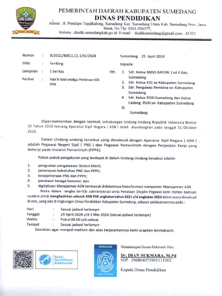 Pembinaan Asn p3k Dan Halal Bi Halal (Disdik) | PDF Pembinaan Asn p3k Dan Halal Bi Halal (Disdik) | PDF
