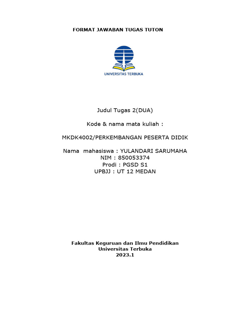 Tugas 2 Perkembangan Peserta Didik Yulan | PDF