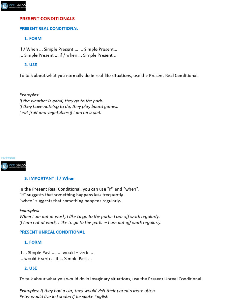 01 Present Conditionals | Download Free PDF | Morphology | Languages