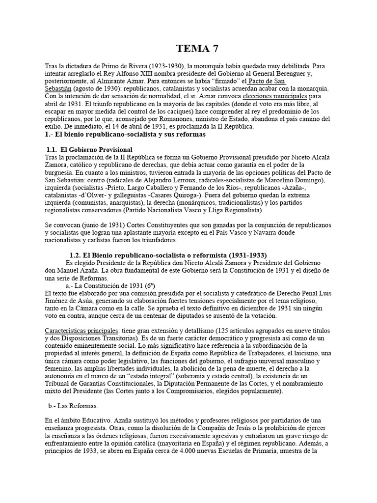 Esquema Historia Pdf Política De España Gobierno De España