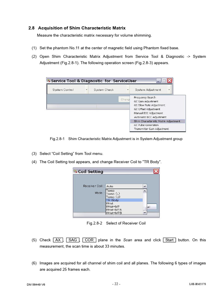TM4000 II Shim Characteristic Matrix Guide | PDF | Imaging