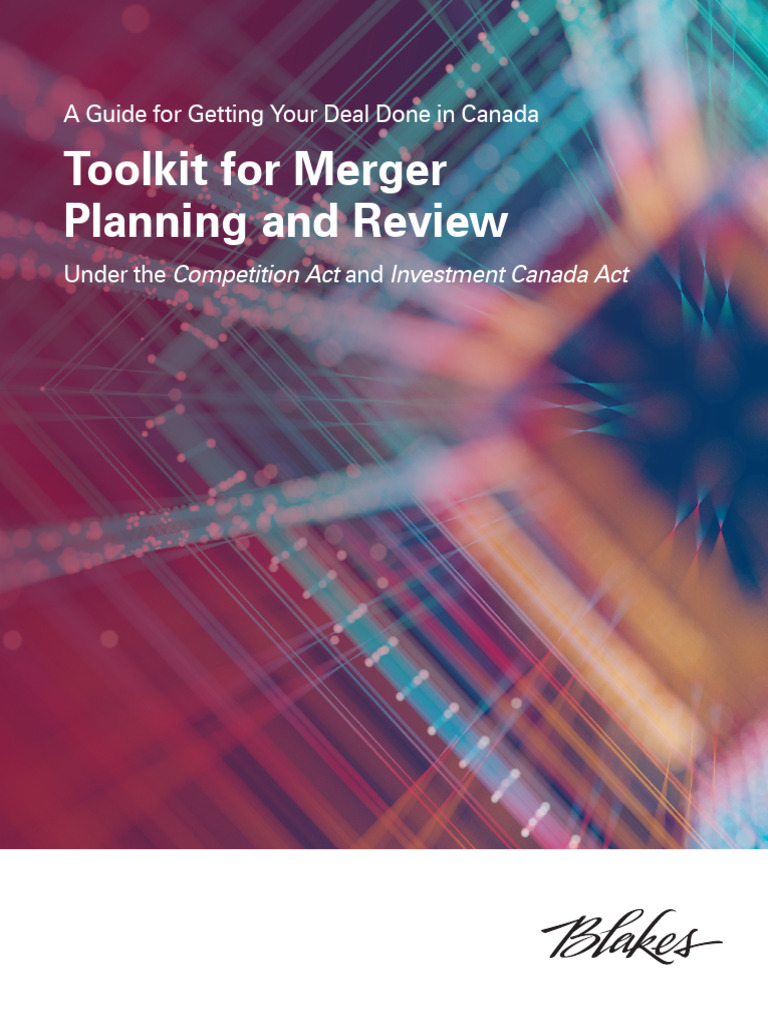 Competition Merger Toolkit June 2021 | PDF | Mergers And Acquisitions ...