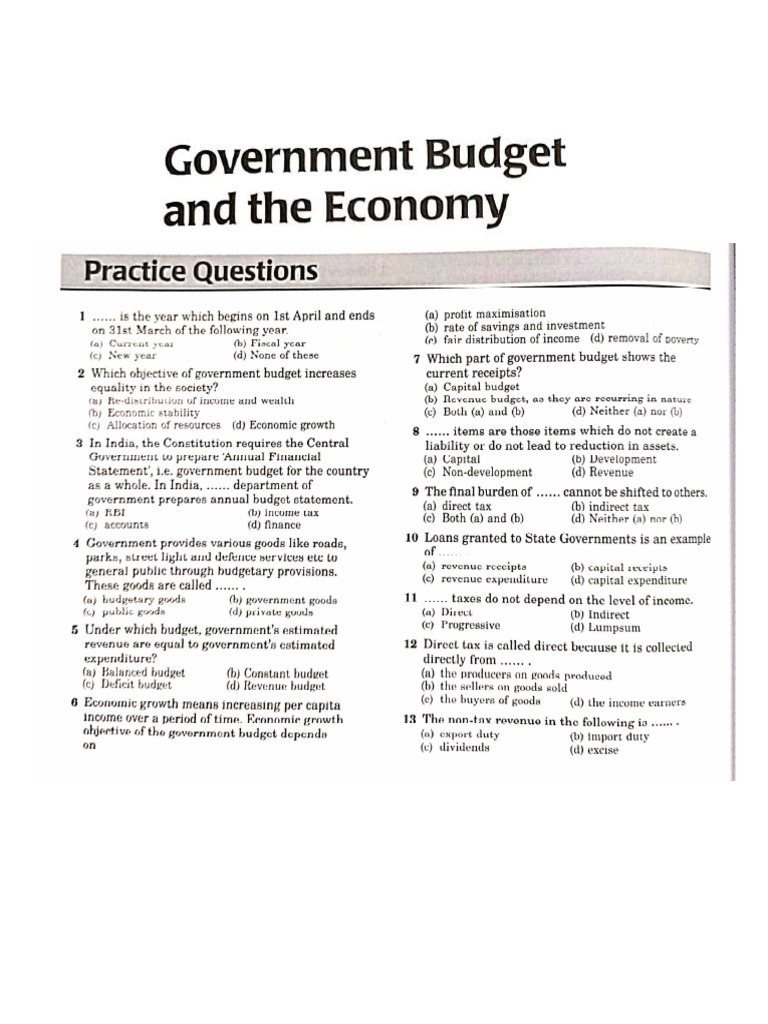 11 Government Budget and The Economy (Solved) | PDF 11 Government Budget and The Economy (Solved) | PDF