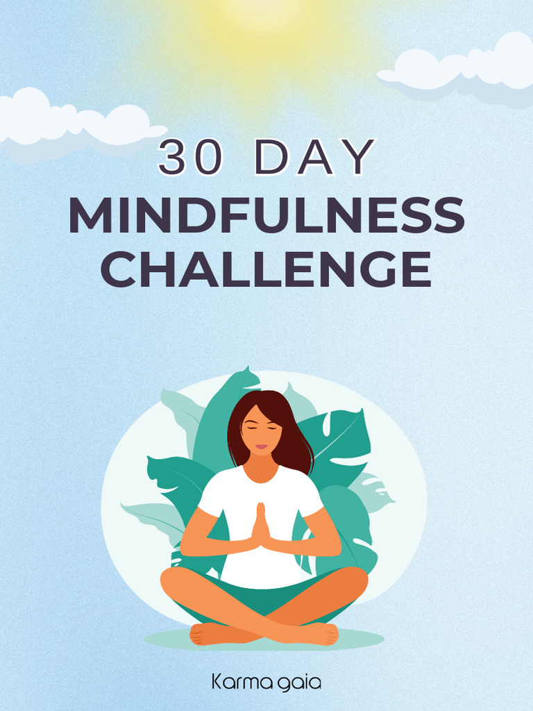 30-Day Mindfulness Challenge Guide | PDF | Breathing | Exhalation
