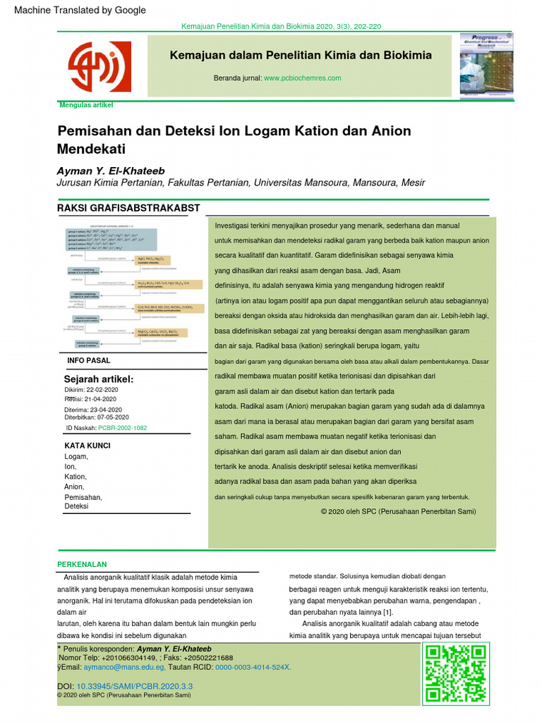 Analisis Kation dan Anion dalam Kimia | PDF