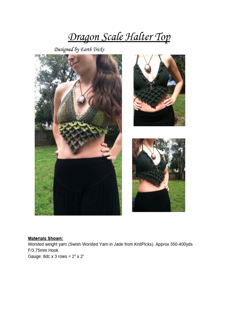 Dragon Scale Halter | PDF | Textiles | Textile Arts