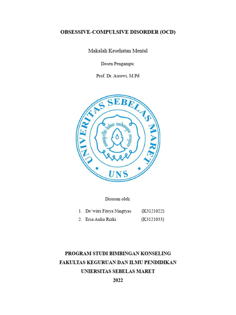 Kelompok 19 - Obsessive-Compulsive Disorder (OCD) | PDF