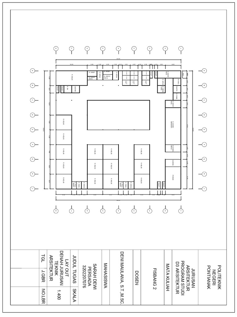 D3 Arsitektur Layout Denah Politeknik | PDF