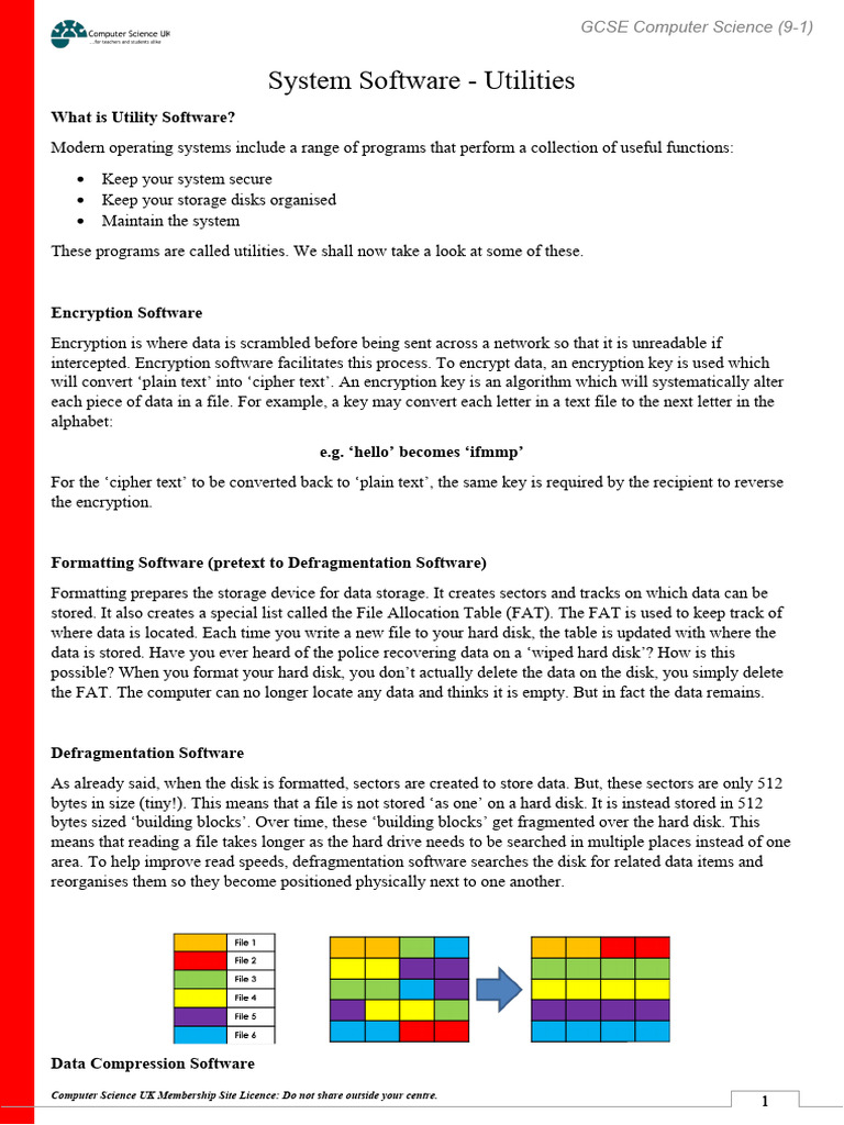 1.5.2 Utility Software | PDF | Backup | Data Compression