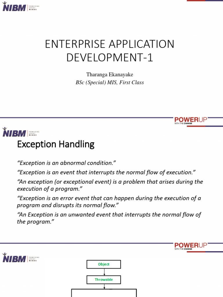 4 - Exception Handling | PDF | Computer Program | Programming 4 - Exception Handling | PDF | Computer Program | Programming