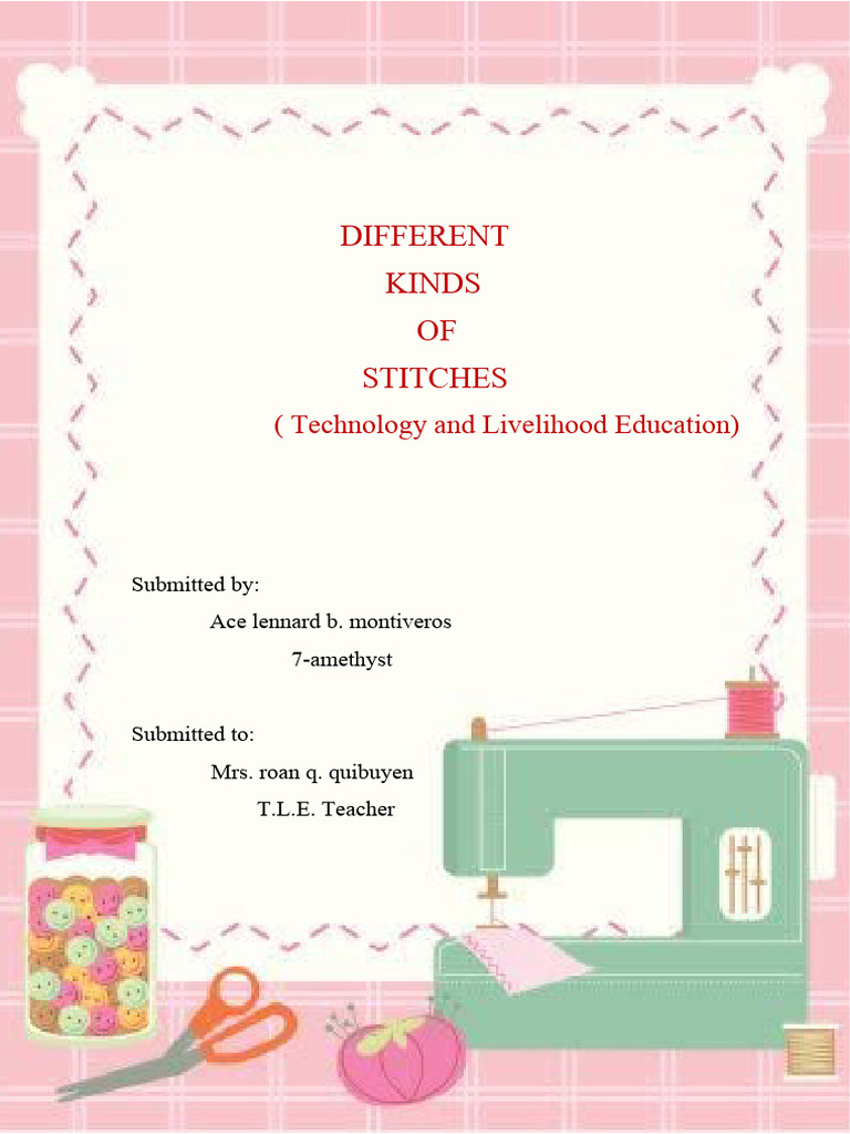 Types of Sewing Stitches Explained | PDF
