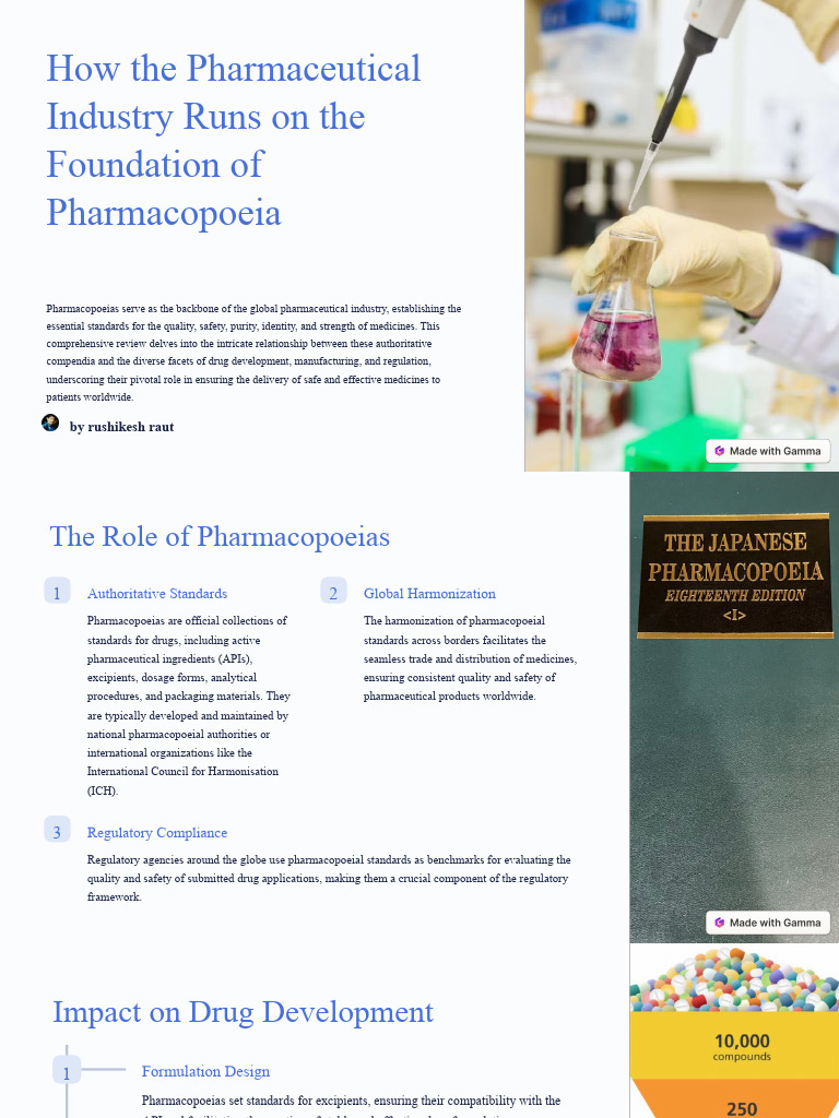 How The Pharmaceutical Industry Runs On The Foundation of Pharmacopoeia | Download Free PDF ...