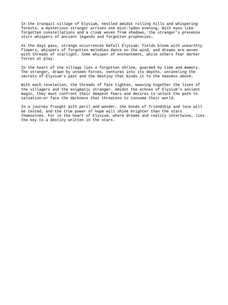 Echoes of Elysium in Dwarf Smurfs Village | PDF | History | Poetry