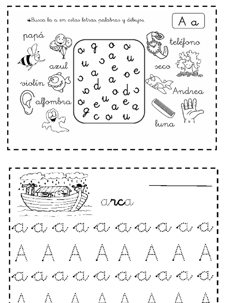 Fichas de Letra A | PDF