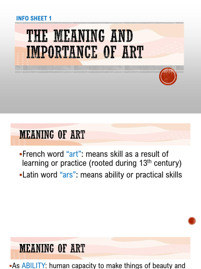 GE 8 Info Sheet 1 - Meaning & Importance | PDF | Cognitive Science ...