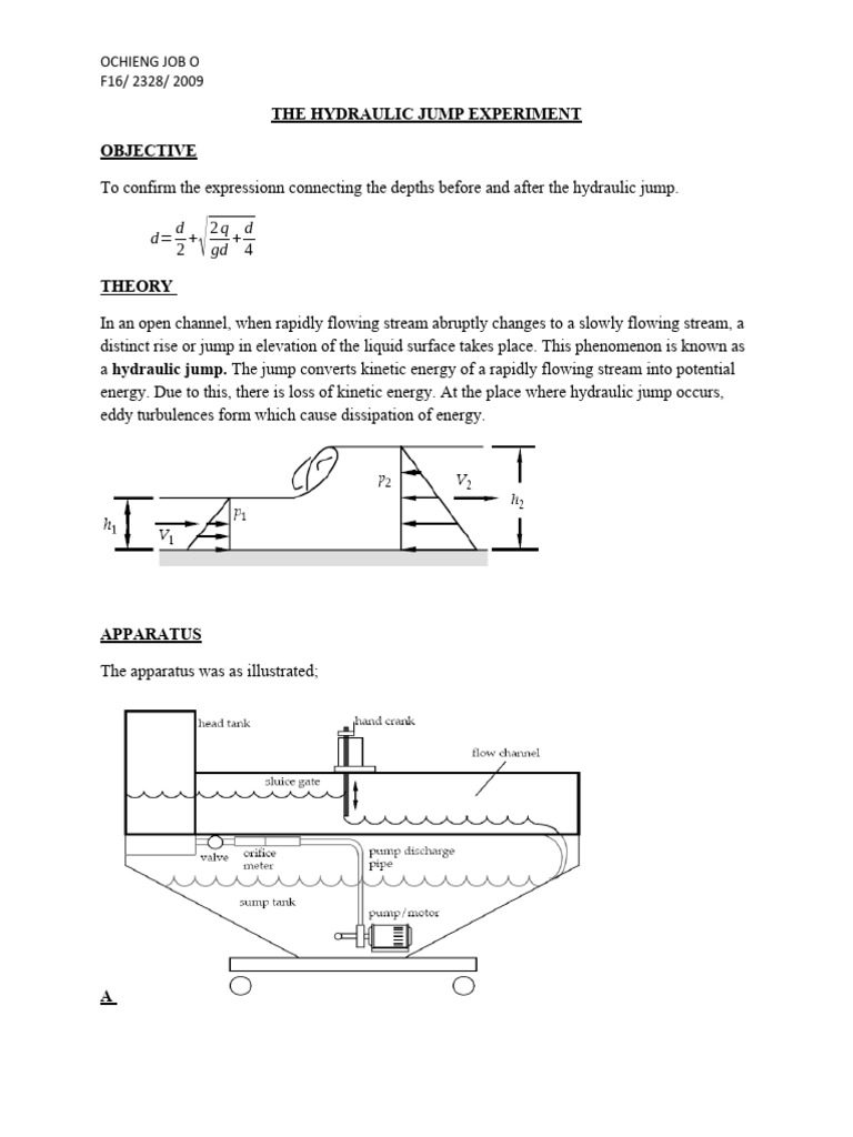 Hydraulic Jump Job | PDF | Continuum Mechanics | Gases