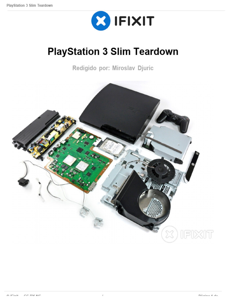 Playstation 3 Slim Teardown | Download grátis PDF | Playstation 3 | Fonte de energia