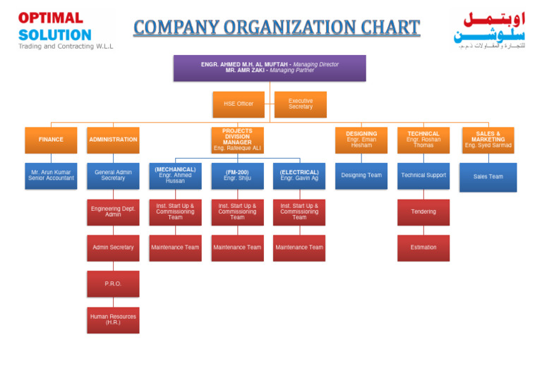 Organization Chart & Project Organogram (EDITABLE) | PDF
