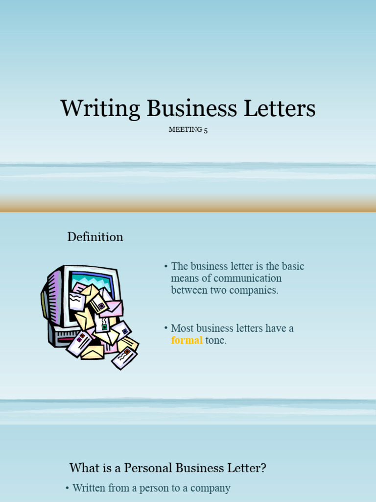 Writing a Business Letter | PDF