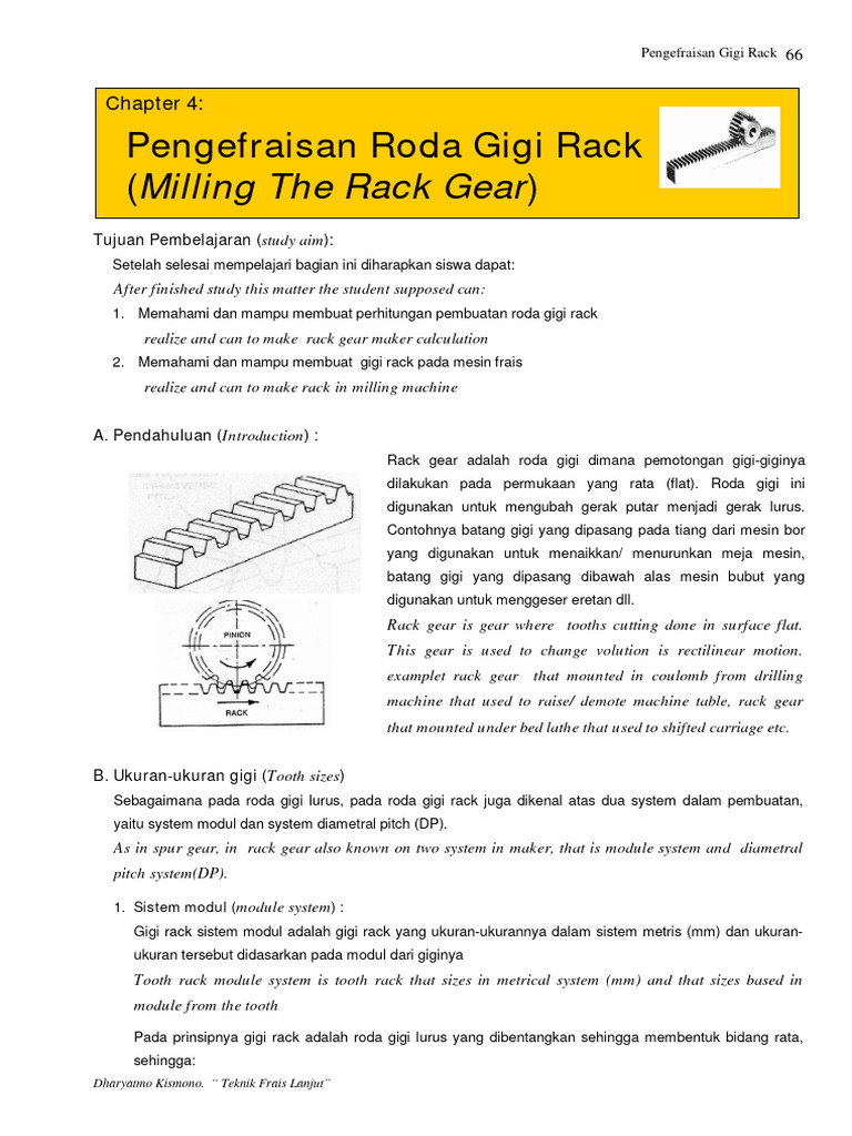 Pengefraisan Gigi Rack | PDF | Griya & Taman