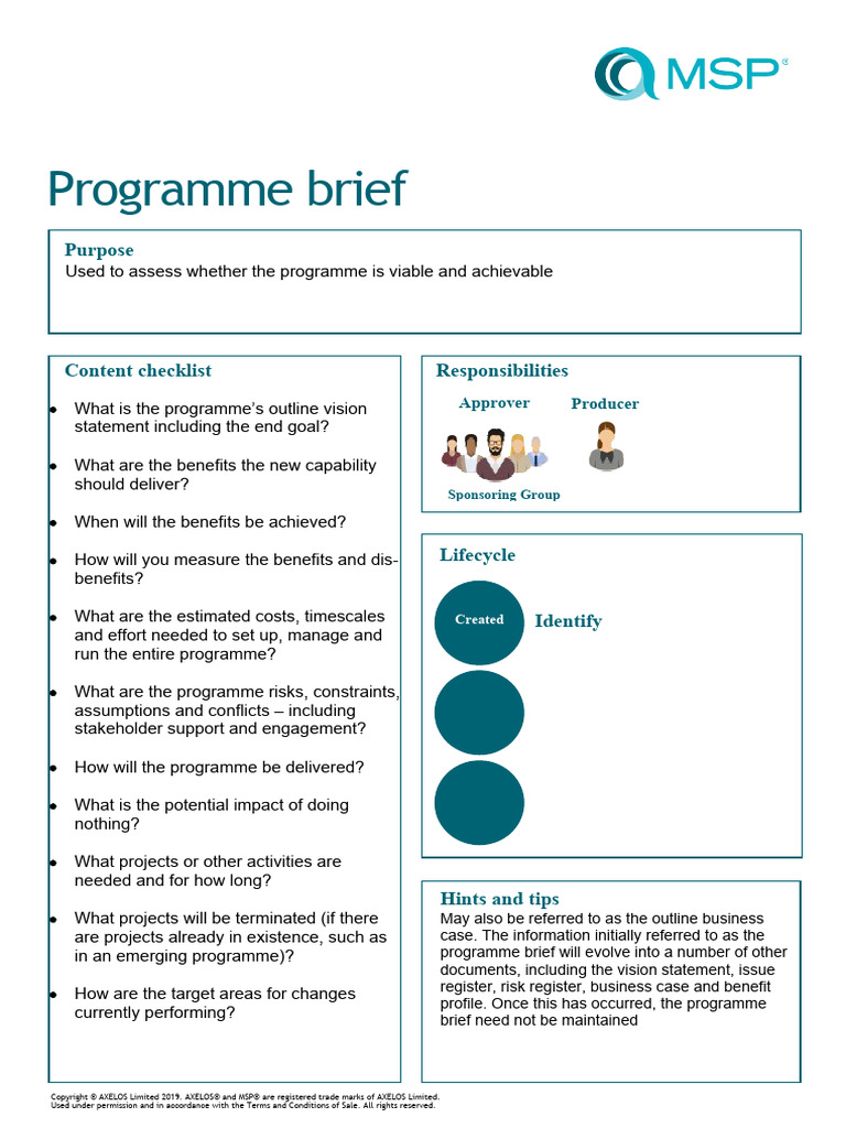 MSP - Programme Brief | PDF