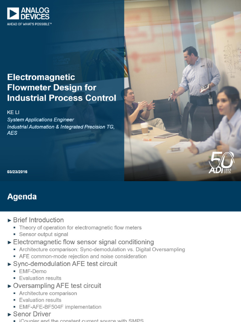 Electromagnetic Flowmeter Design For Industrial Process Control - PDF | PDF