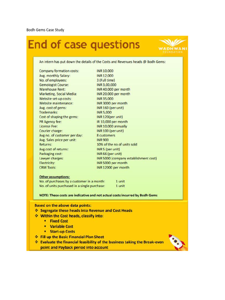 Bodh Gems Case Study | PDF | Fee | Gemstone