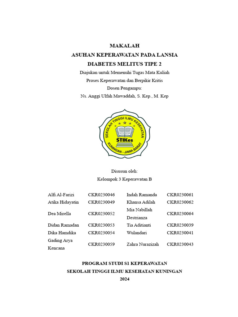 Makalah Askep DM 2 | PDF | Pengembangan Diri | Kesehatan Holistik