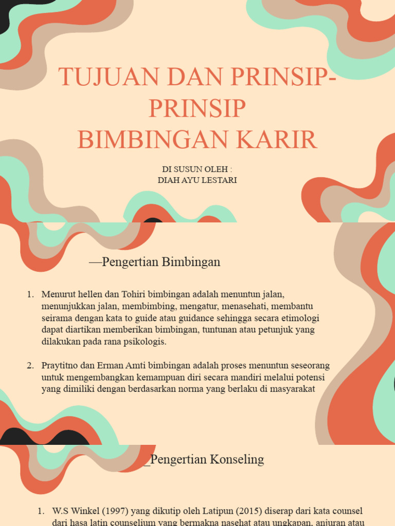 Tujuan Dan Prinsip BK Karir | PDF