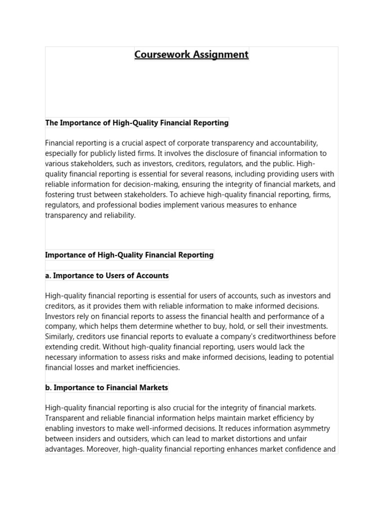 Coursework Assignment | PDF | Accounting | Financial Statement Coursework Assignment | PDF | Accounting | Financial Statement