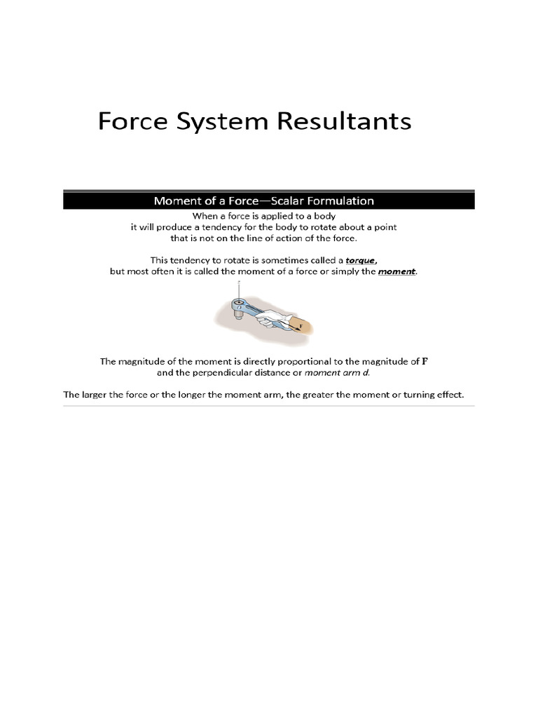Force System Resultants 1 | PDF