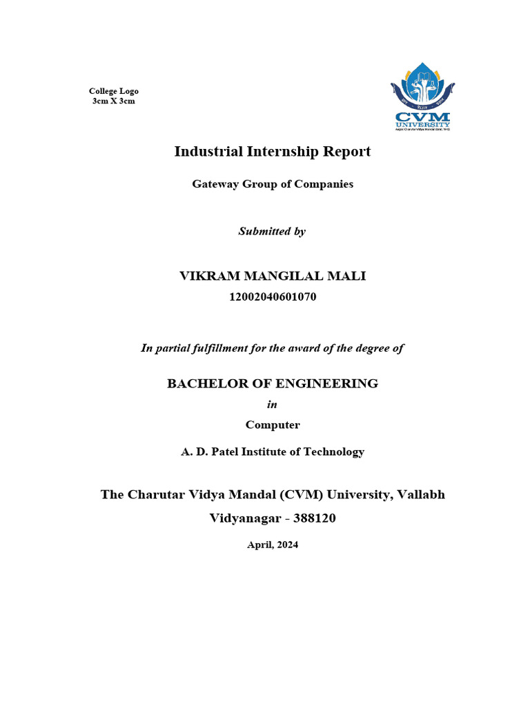 Final_Internship_Report | PDF | Mentorship | Automation