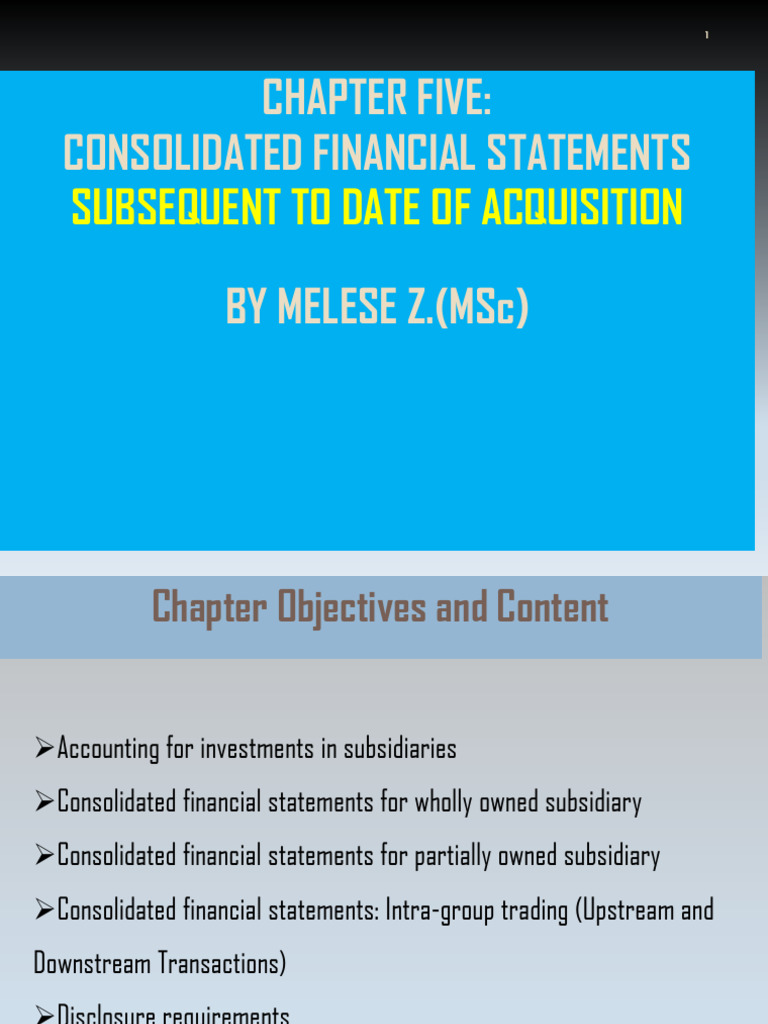 MZ-AFA II - CH 6 | PDF | Consolidation (Business) | Book Value