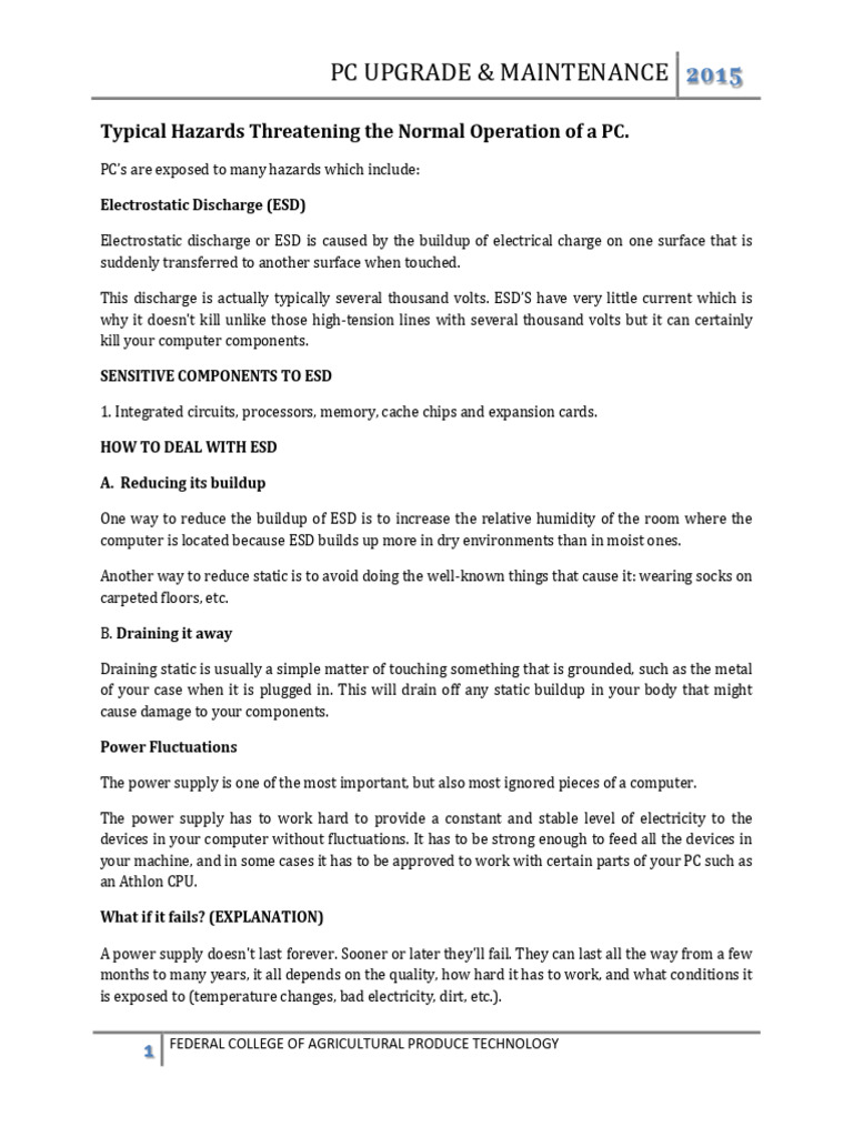 PC Upgrade and Maintenance | Download Free PDF | Central Processing ...