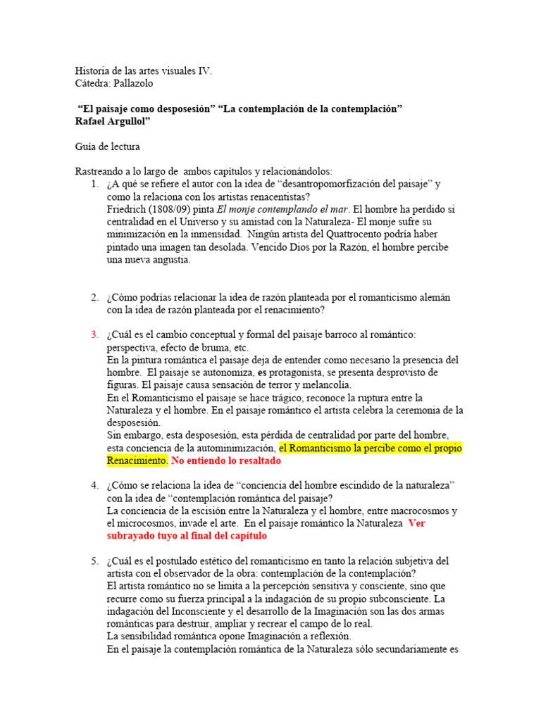 ARGULLOL, R. El Paisaje Como Desposecion-La Contemplacion de La ...