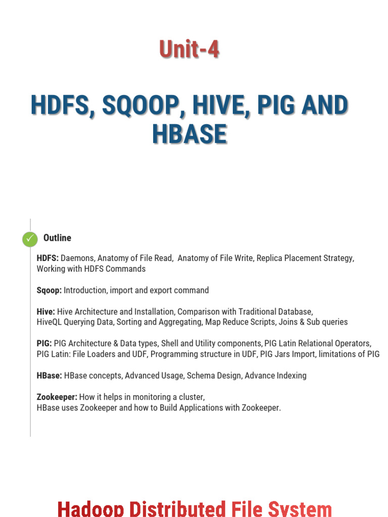 Unit-4 | PDF | Apache Hadoop | Computer File
