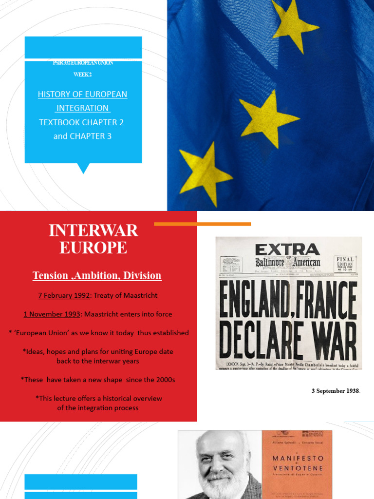 Week2 Integrationhistory | PDF | European Union | Maastricht Treaty