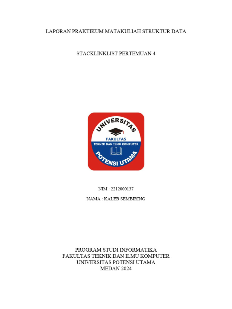 Praktikum Struktur Data: Stack dan Linked List | PDF