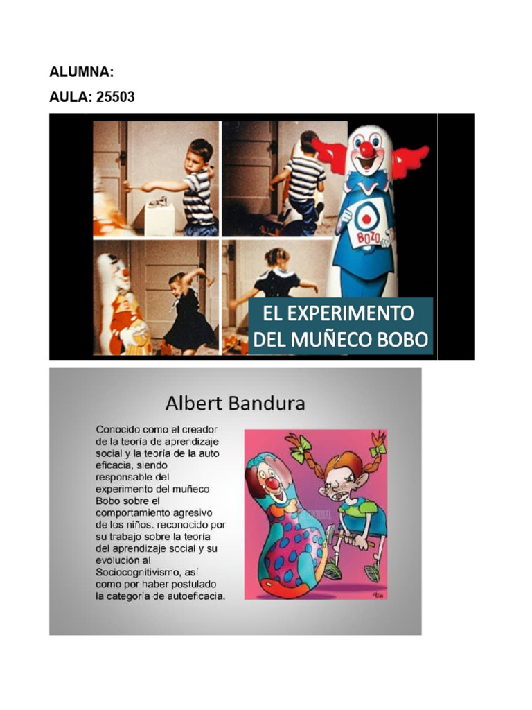 El Muñeco Bobo | PDF | Comportamiento | Modificación de comportamiento