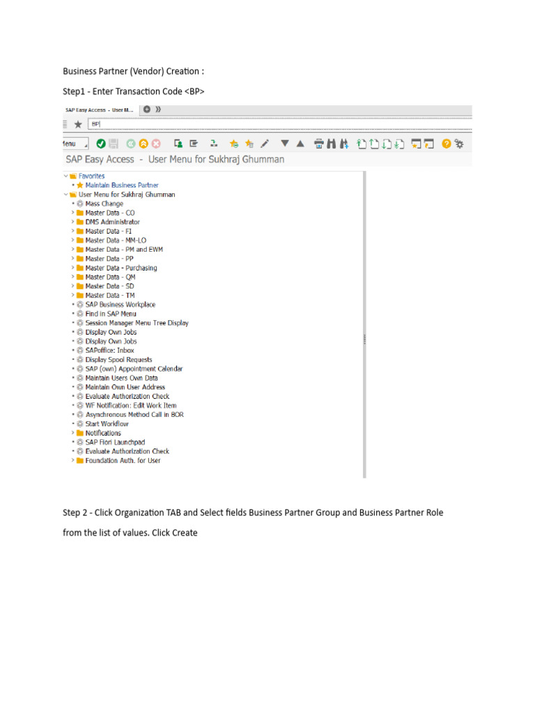 Vendor Creation | PDF