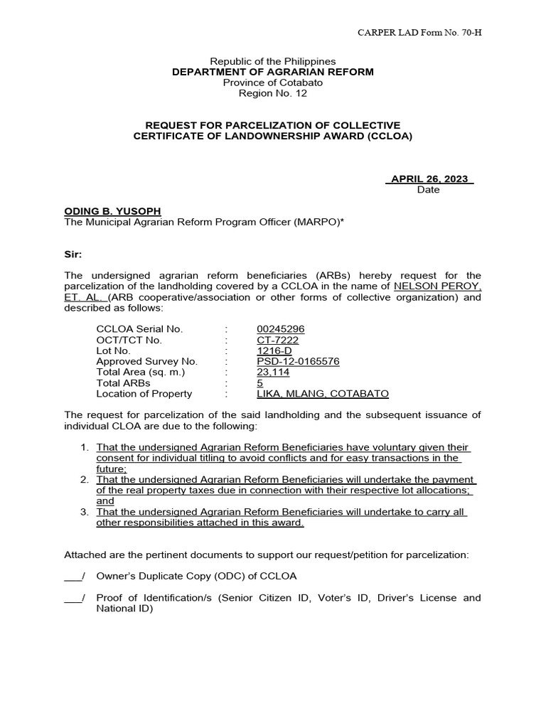 Form H | PDF | Government