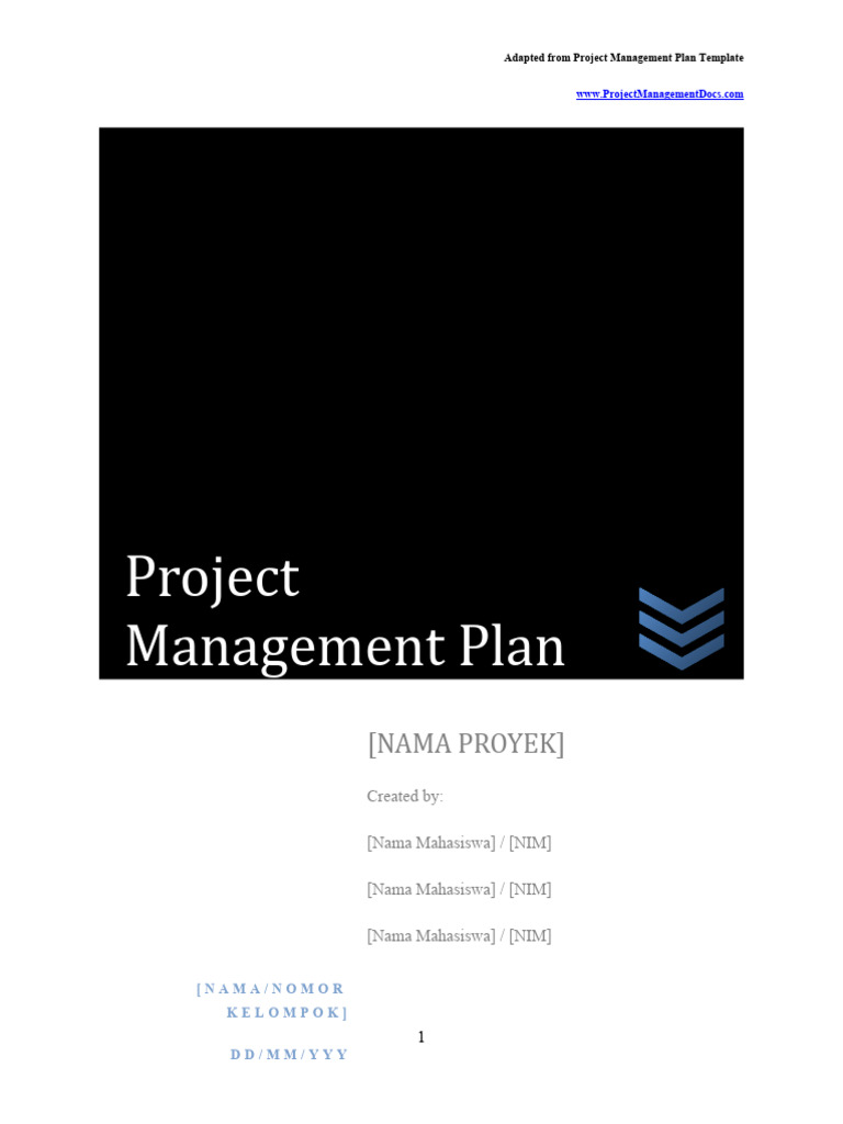 Contoh Rencana Manajemen Proyek | PDF | Bisnis