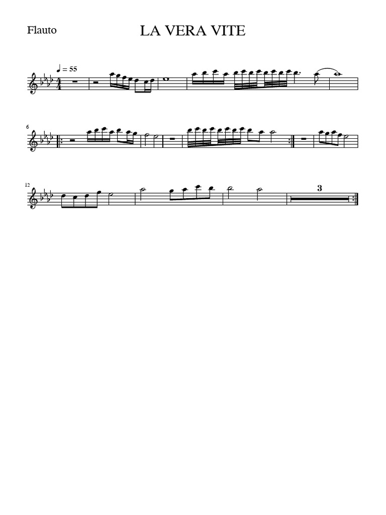 La Vera Vite-Flauto | PDF